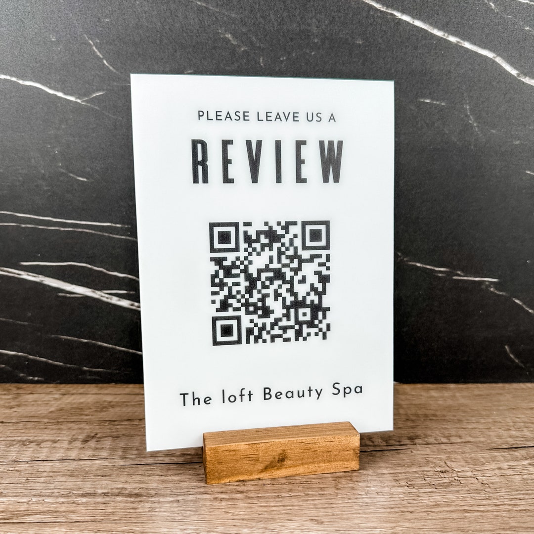 Personalized Business Leave a Review, QR Code Sign, Reviews Sign - Etsy
