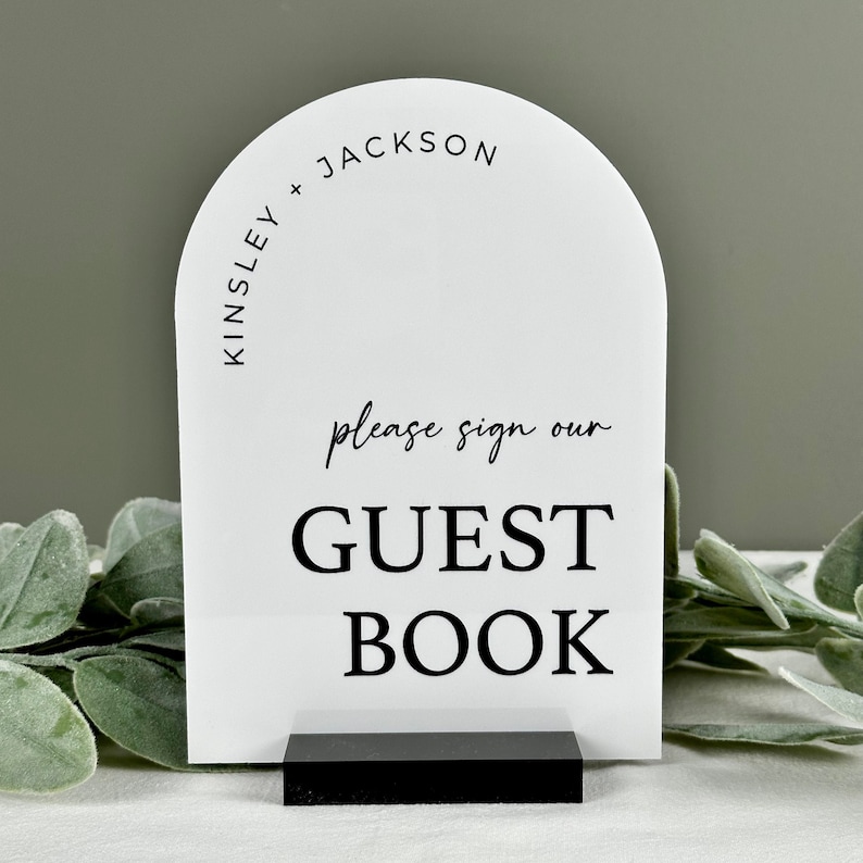 Guestbook Table Sign Please Sign Our Guestbook Sign Modern - Etsy
