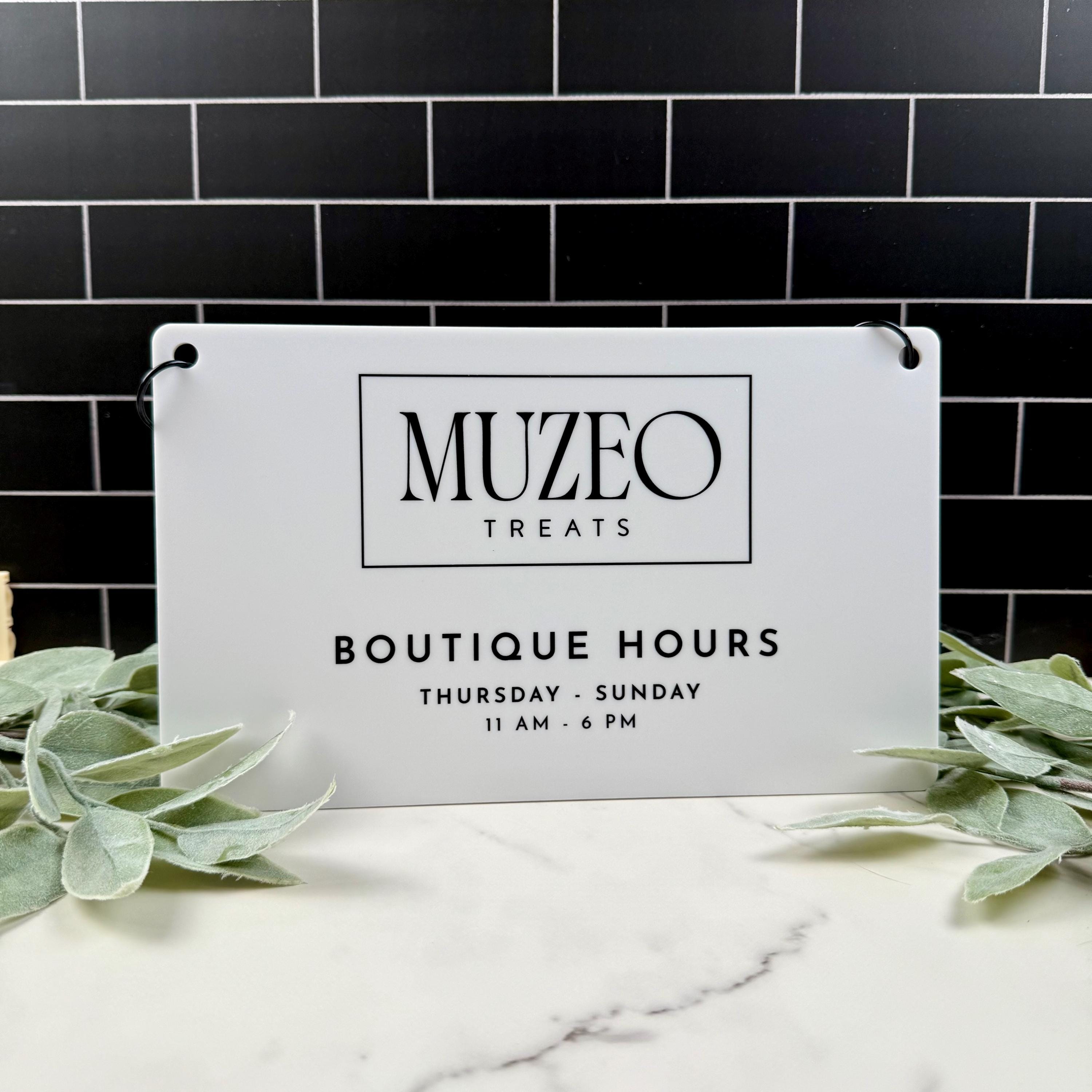 Store Hours Acrylic Sign With Logo, Custom Signage for Office or Home ...