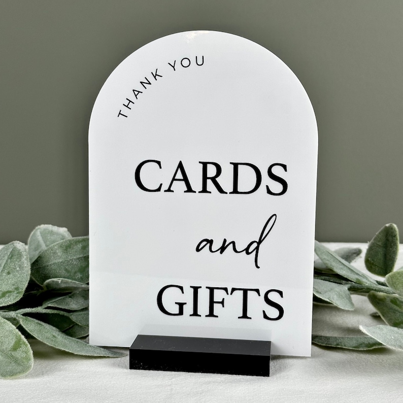 Cards & Gifts Arch Table Sign Gift and Cards Sign Modern - Etsy