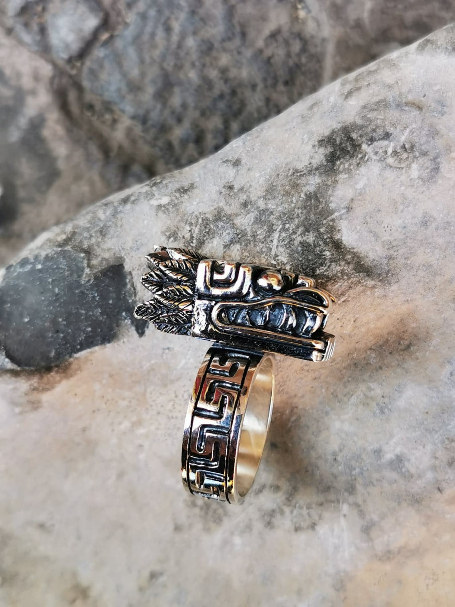 Quetzalcoatl ring | Etsy