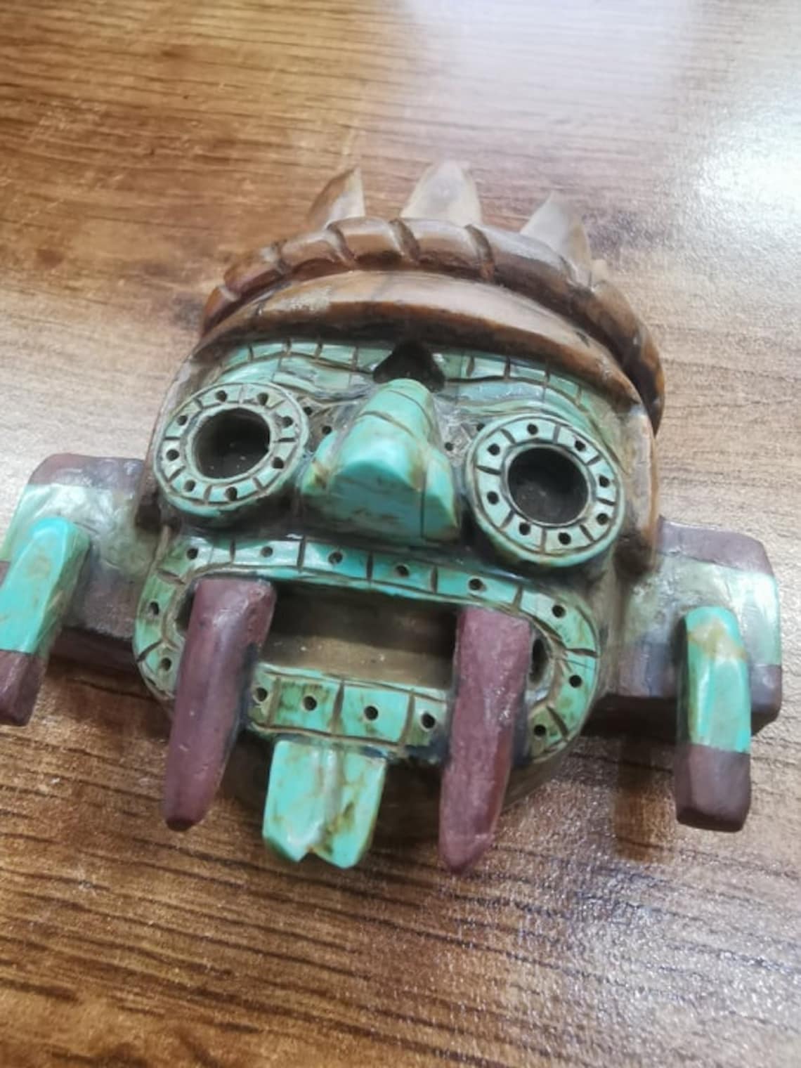 Aztec Tlaloc Mask Face Carving - Etsy