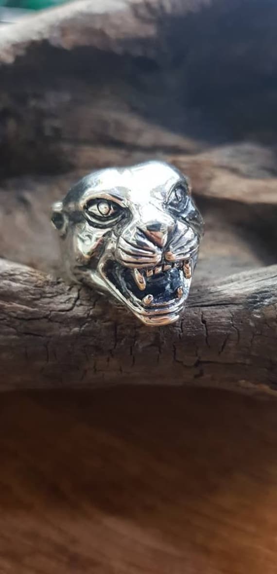 Panther Ring Silver .925 Any Size - Etsy