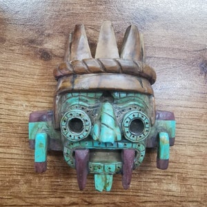 Aztec Tlaloc Mask Face Carving - Etsy