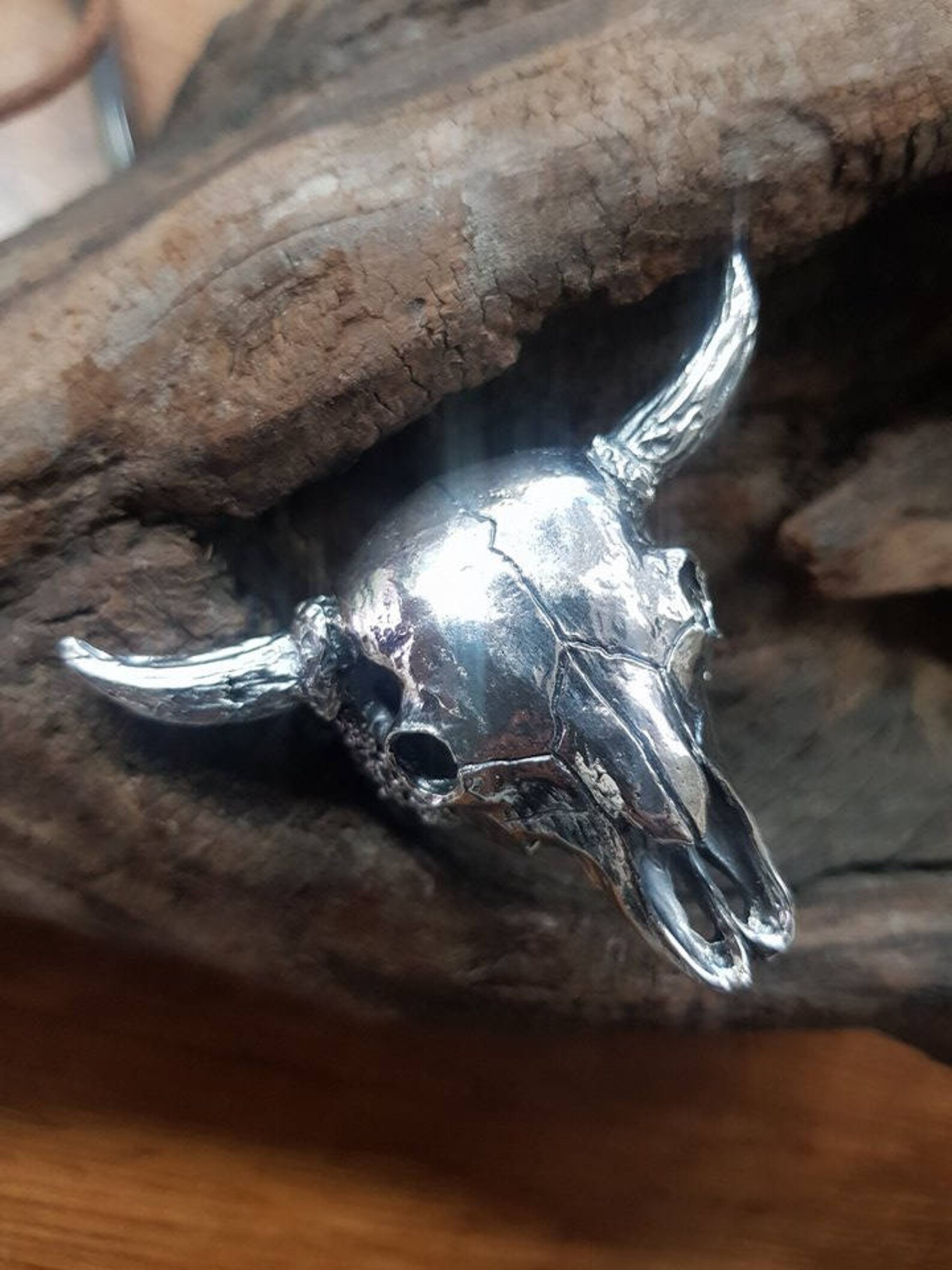 Bull Skull Ring - Etsy