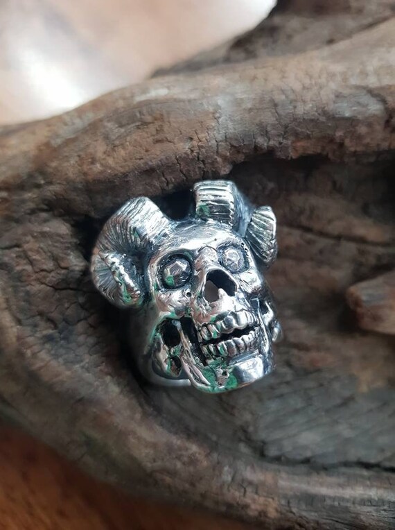 Ram Skull Ring - Etsy