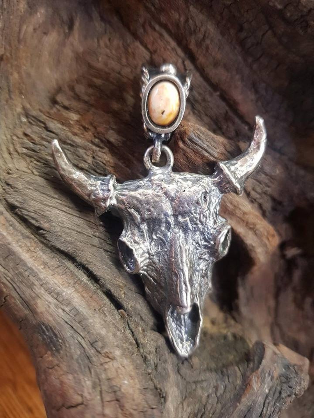 Pendant Bull Head, Silver .925 - Etsy