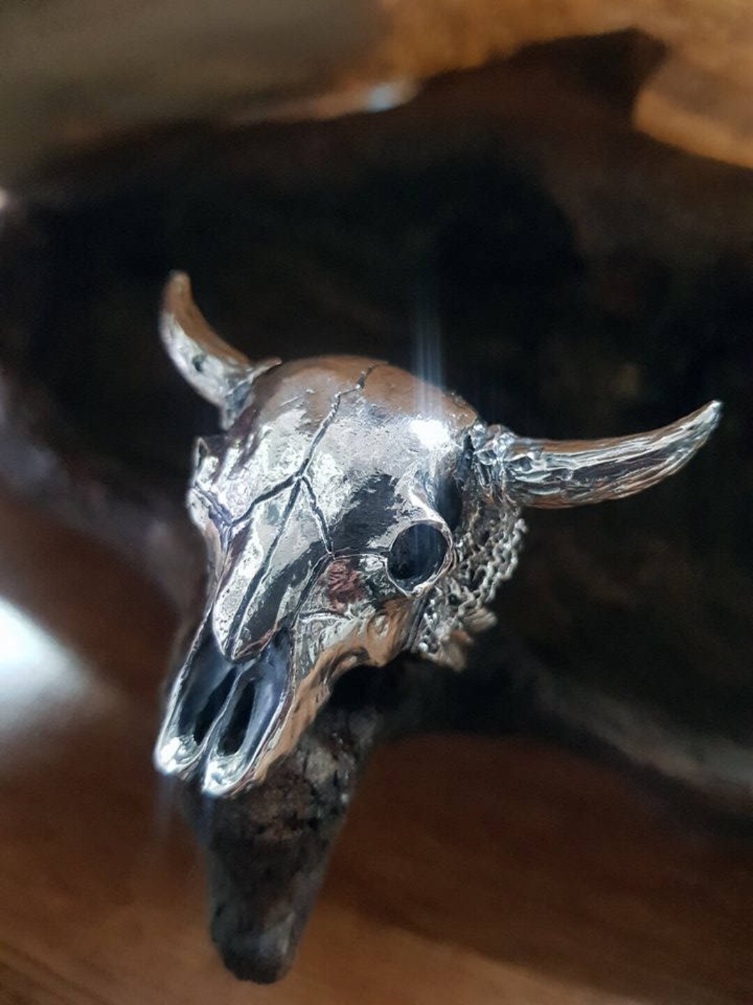 Bull Skull Ring - Etsy