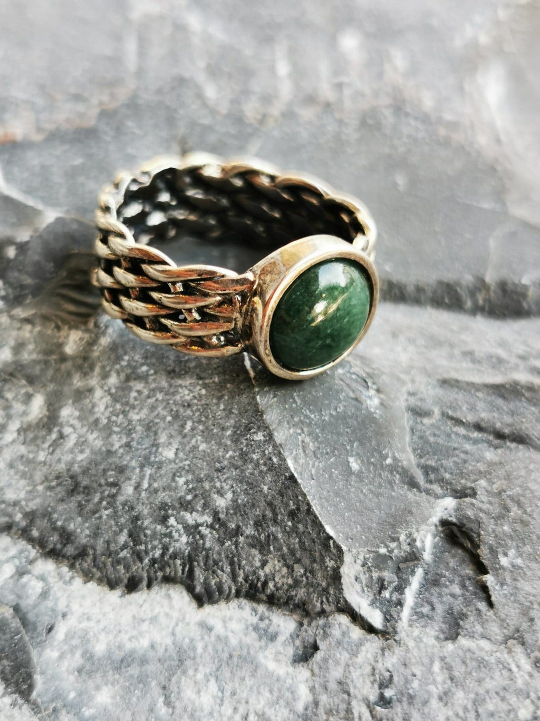 Blue Jade Ring - Etsy
