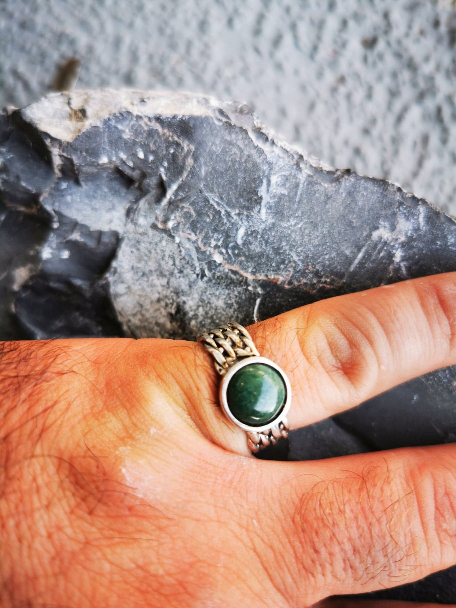 Blue Jade Ring - Etsy