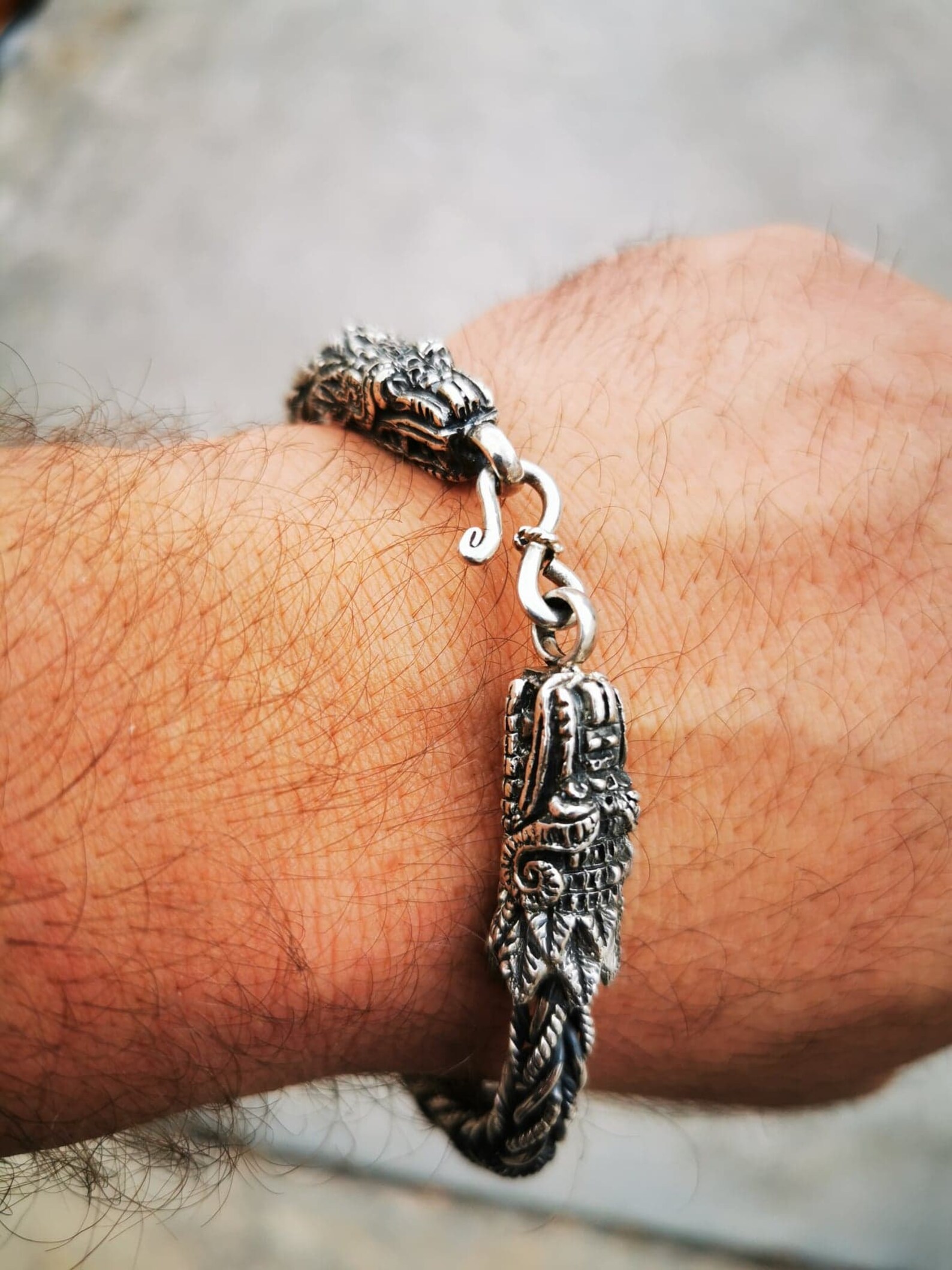 Quetzalcoatl Bracelet in Silver .925 - Etsy