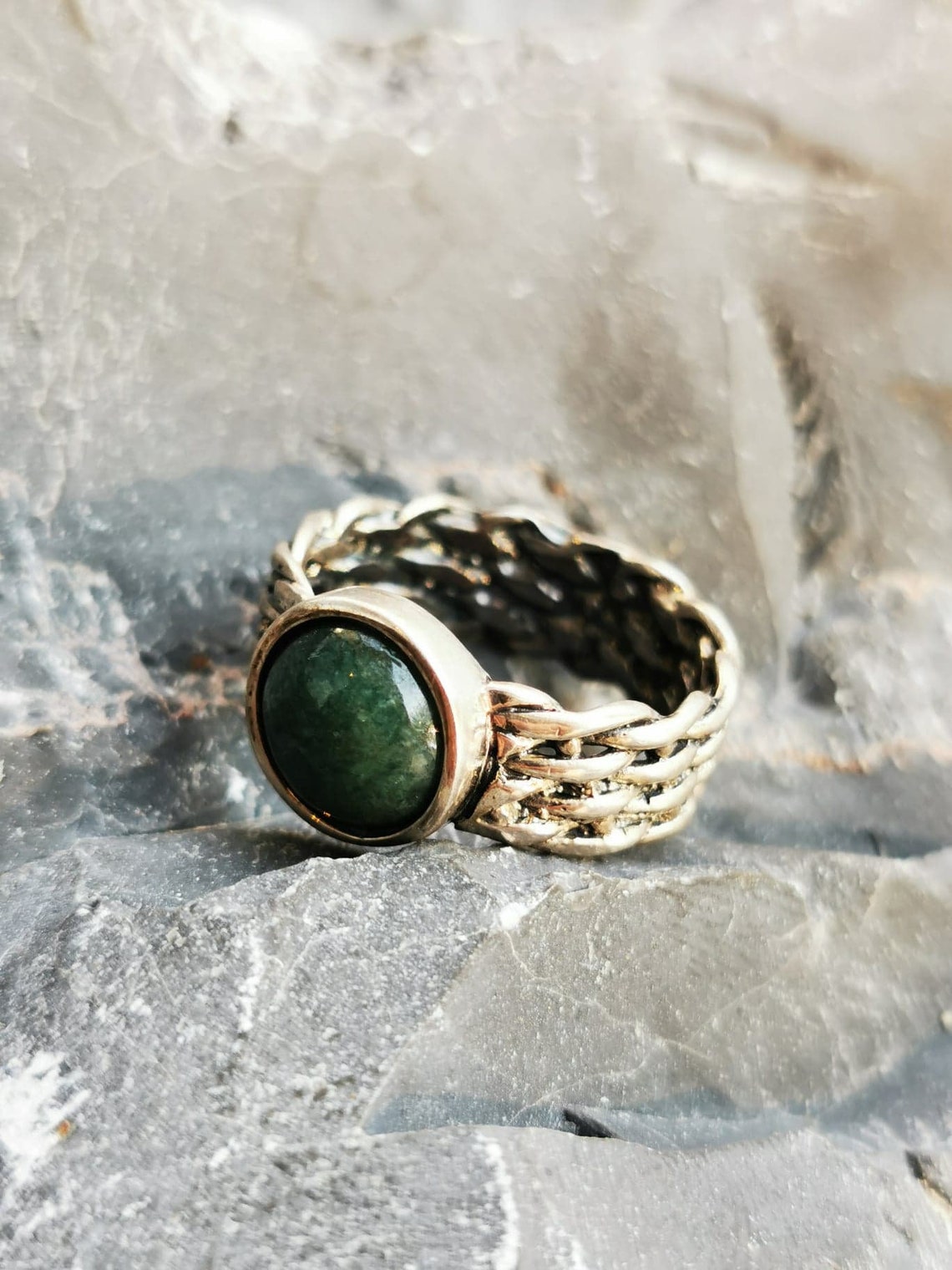 Blue Jade Ring - Etsy