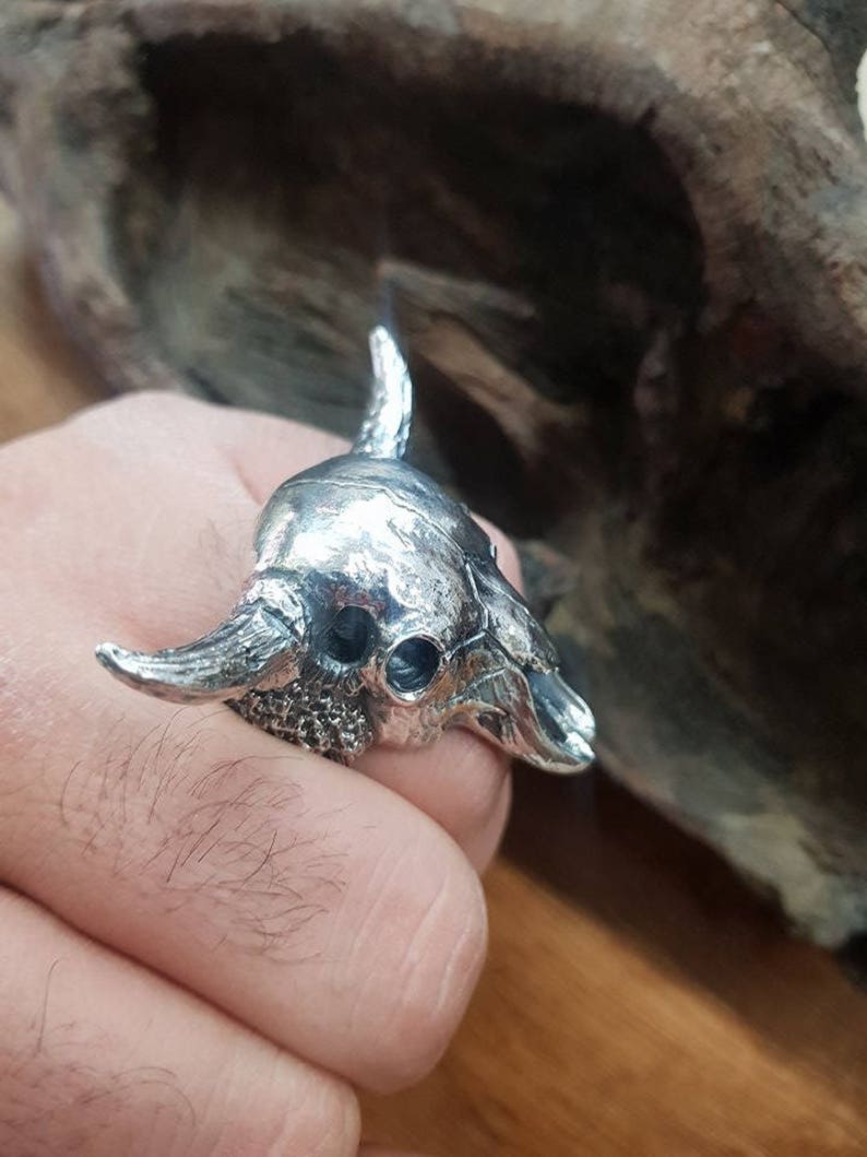 Bull Skull Ring | Etsy