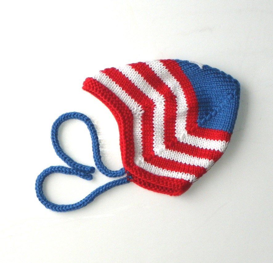 American baby hat USA flag hat merino wool baby hat Made to | Etsy