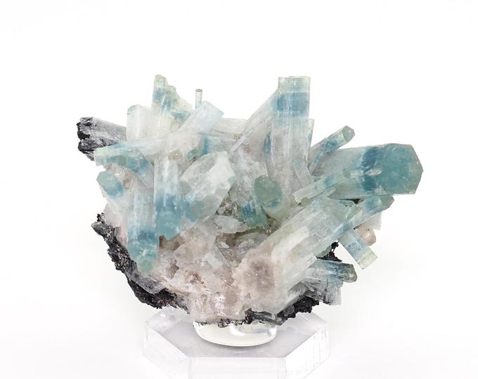 Beryl Bicolor Aquamarine Crystal Cluster Mineral Specimen From Erongo ...