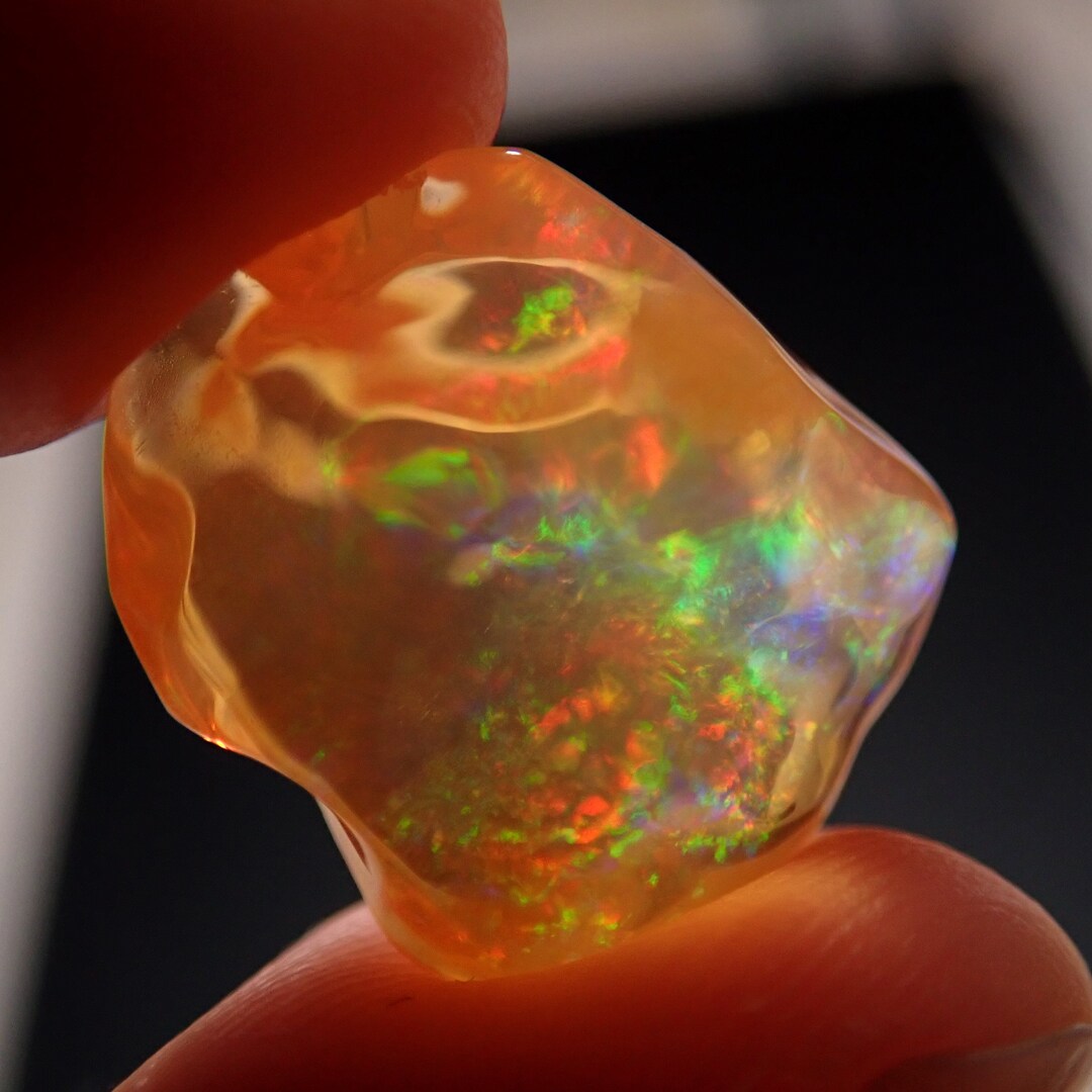 Opal Polished Contraluz Natural Fire Stone From Mexico - Etsy