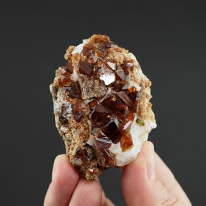 Grossular Garnet Crystals on Matrix From Bishop, Inyo Co., California ...