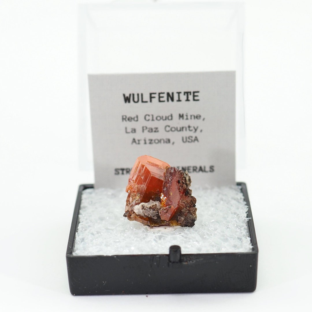 Wulfenite Crystal From Red Cloud Mine, Arizona, USA Stone Perky Box ...