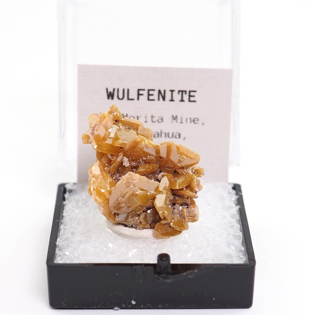 Wulfenite Yellow Crystal Specimen From La Morita Mine, Mexico Thumbnail ...
