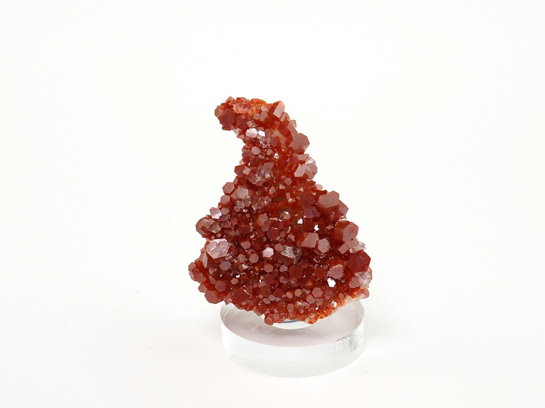 Vanadinite Crystals on Calcite From San Carlos, Chihuahua, Mexico 31mm X 27mm X 16mm F24313-9 ...