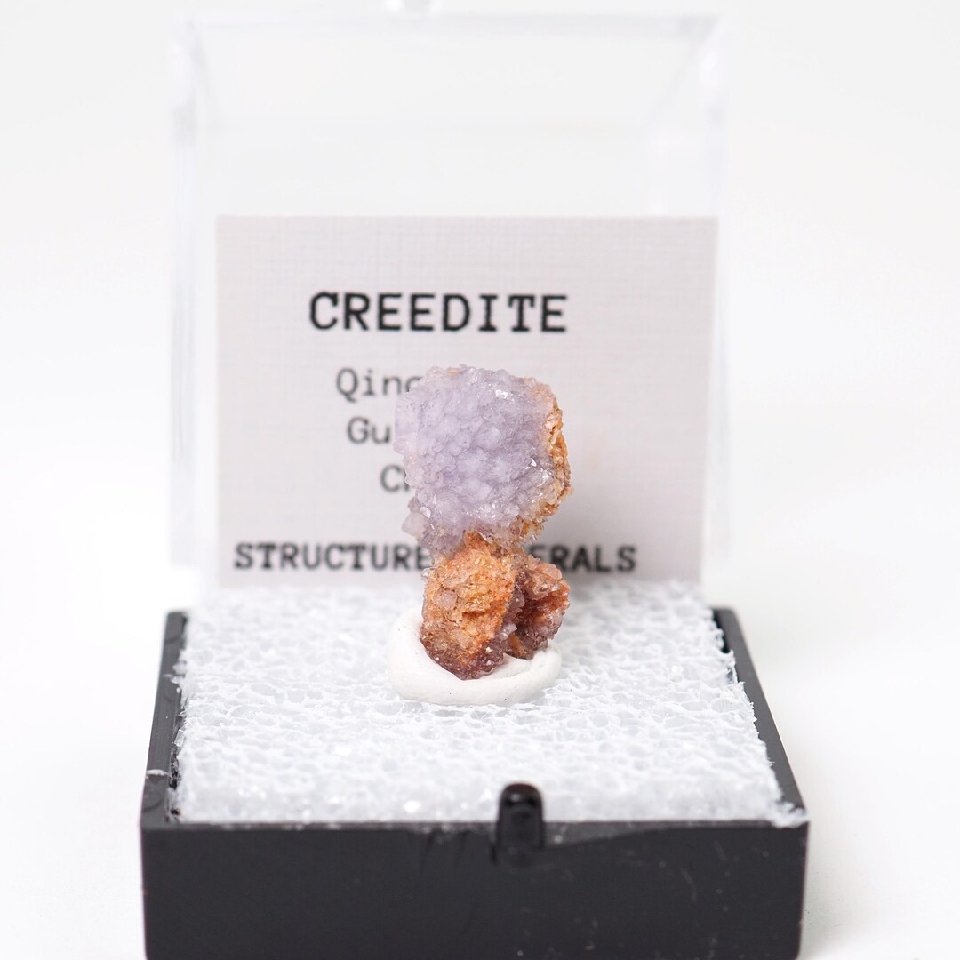 Purple Creedite Crystal China Perky Box Thumbnail Mineral Specimen - Etsy