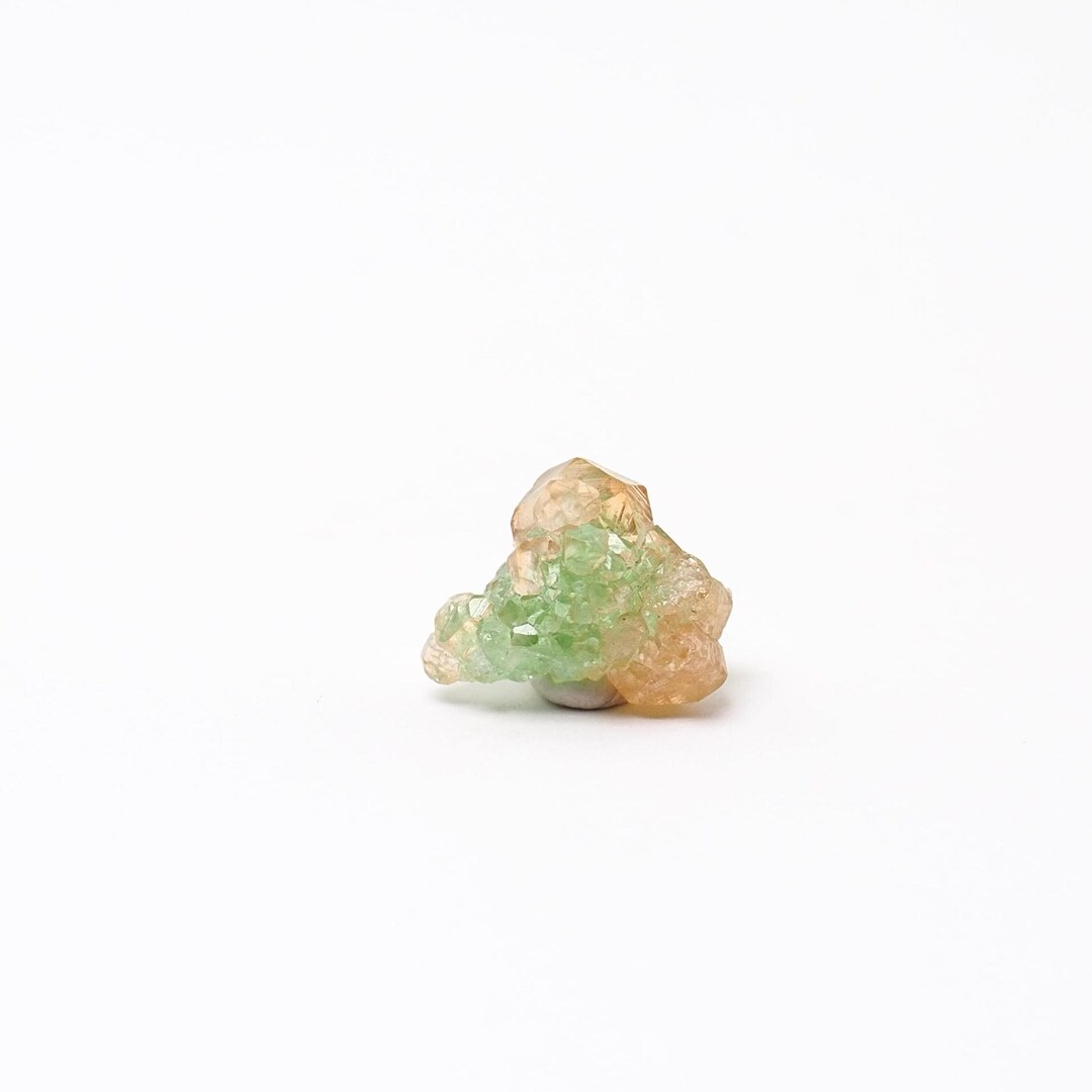 Grossular Garnet Crystal Bicolor Orange Green Cluster From Paksitan Raw ...