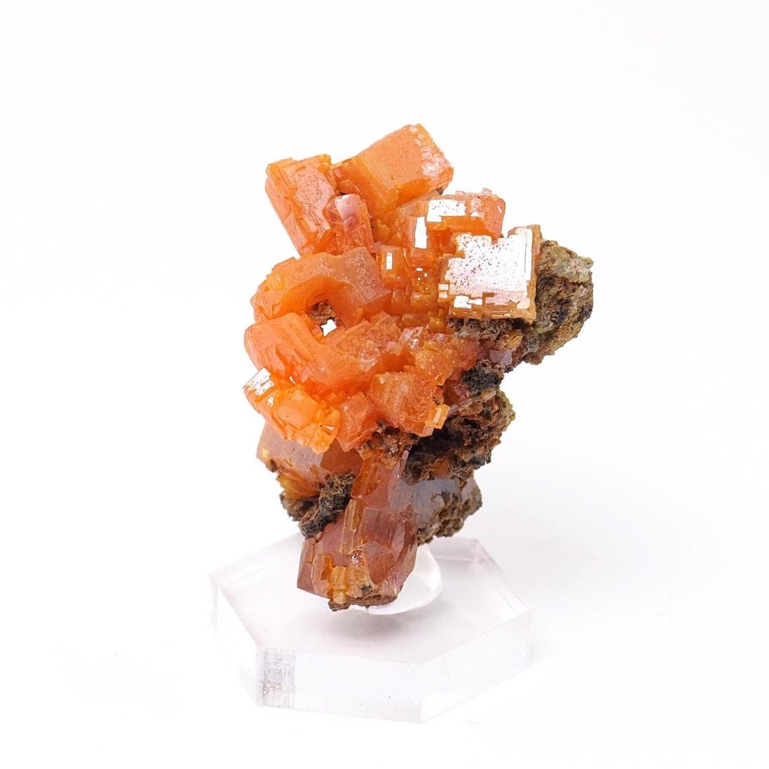 Wulfenite Crystal From Mobile Mine, Nevada, USA Natural Orange Stone ...
