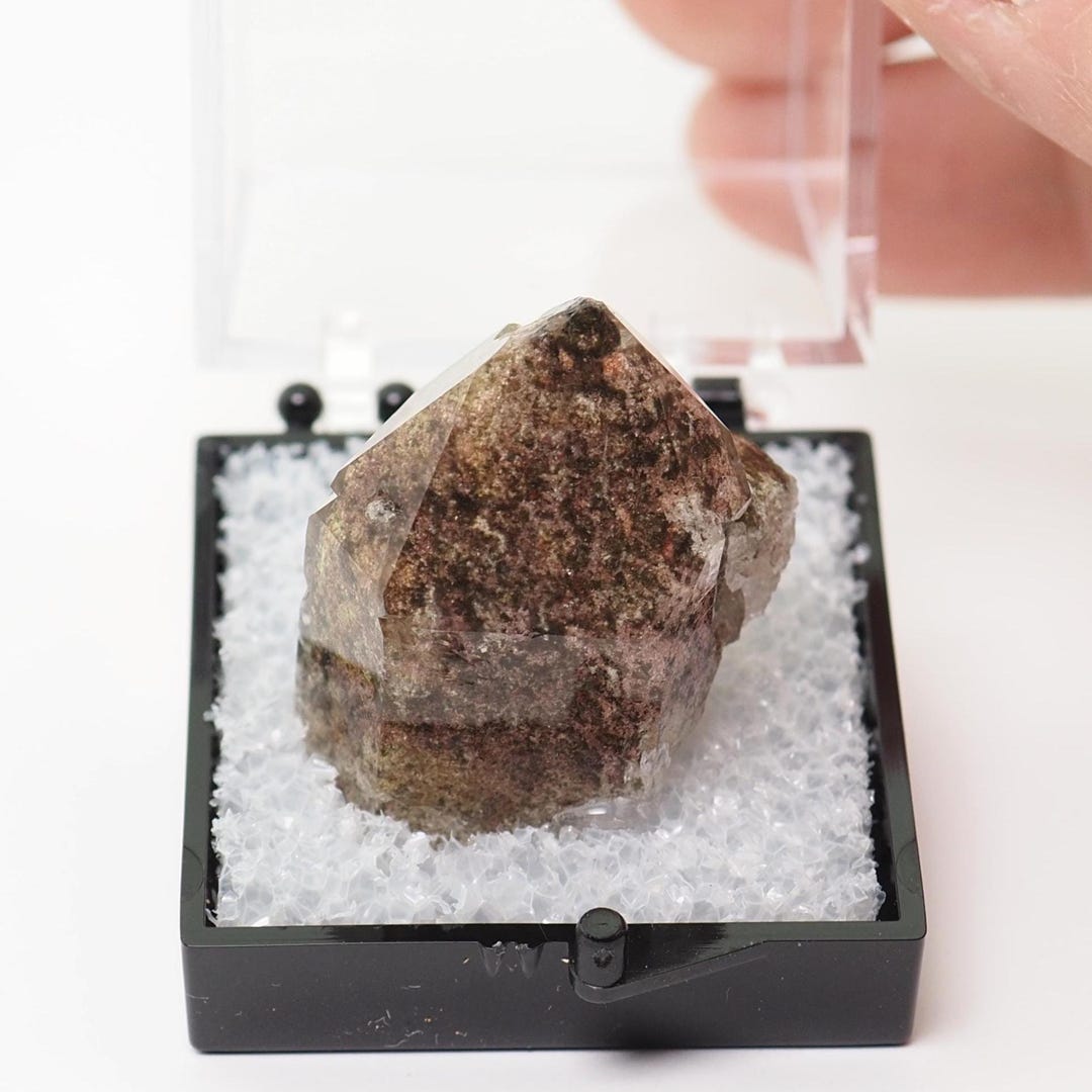 Quartz Crystal With Clay Inclusions: Raw Mineral Specimen, Minas Gerais ...
