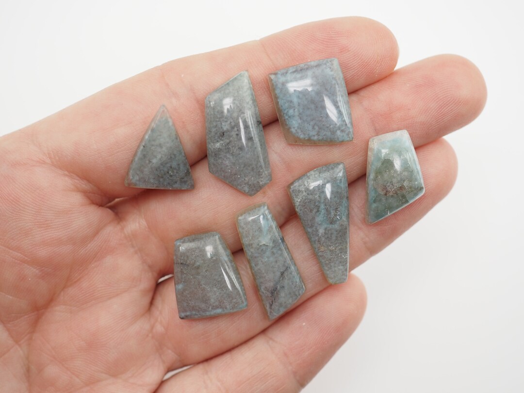 7 Gilalite Included Quartz Polished Cabochons From Brazil 58ct / 15 ...