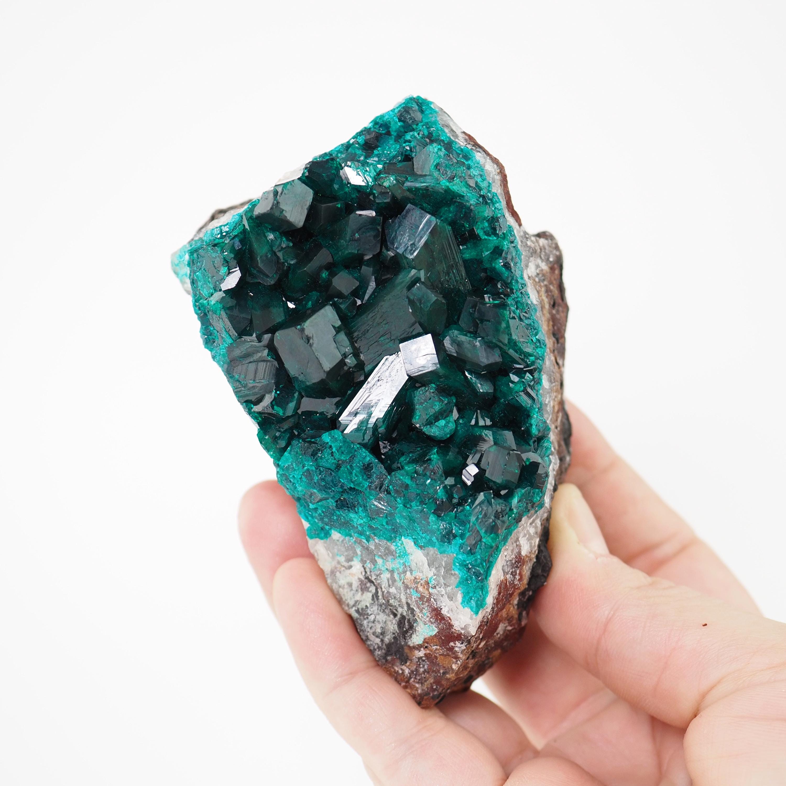 Dioptase Crystals Mineral Specimen Natural Stone - Etsy