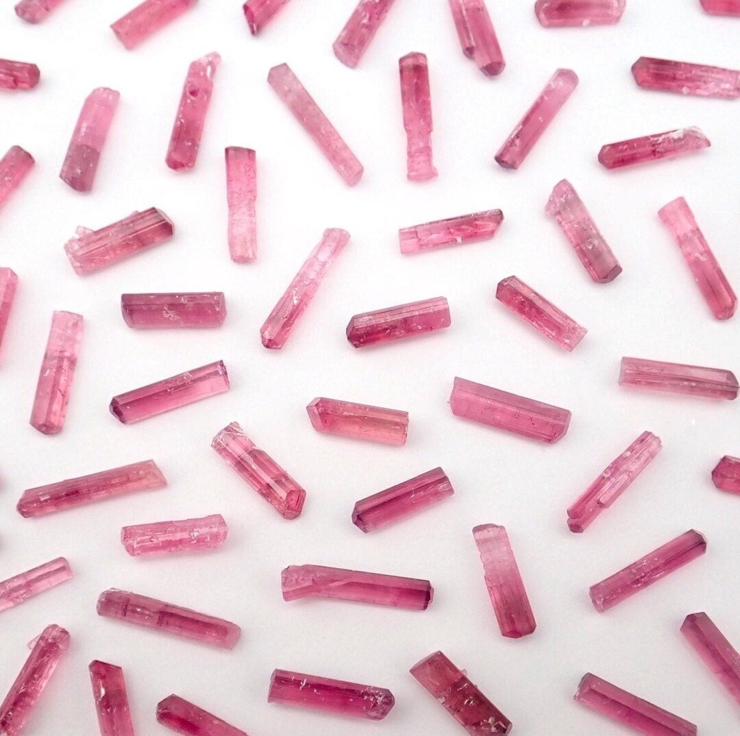 Natural Rubellite Crystal - Raw Pink Tourmaline Stone Rough Gem Stones ...