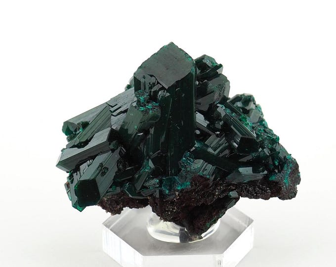 Dioptase Crystal Cluster Mineral Specimen From Republic of Congo - 32mm ...