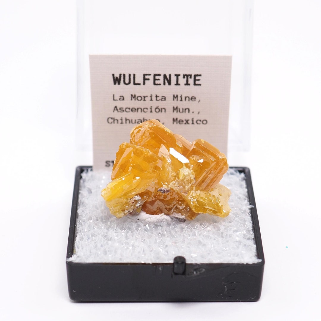 Wulfenite Crystal From La Morita Mine, Mexico Yellow Mineral Specimen ...