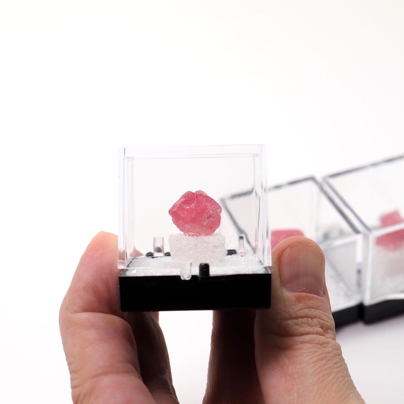 Rhodochrosite Crystal Thumbnail Box Mineral Specimen Natural Pink Stone ...