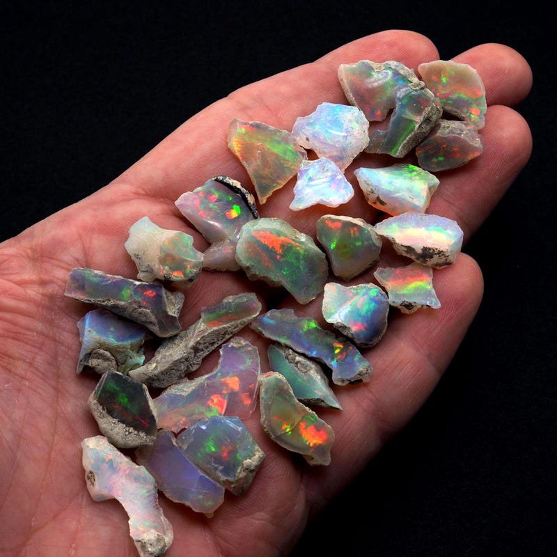 Rainbow Opal Ring - Etsy