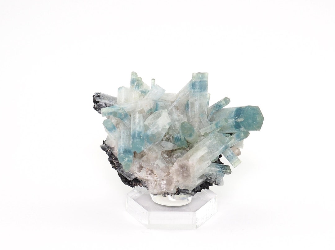 Beryl Bicolor Aquamarine Crystal Cluster Mineral Specimen From Erongo ...