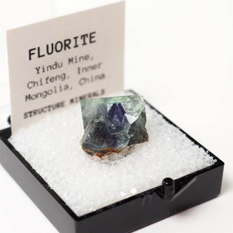 Fluorite Crystal Yindu Mine Mineral Specimen Thumbnail Box Raw Stone - Etsy