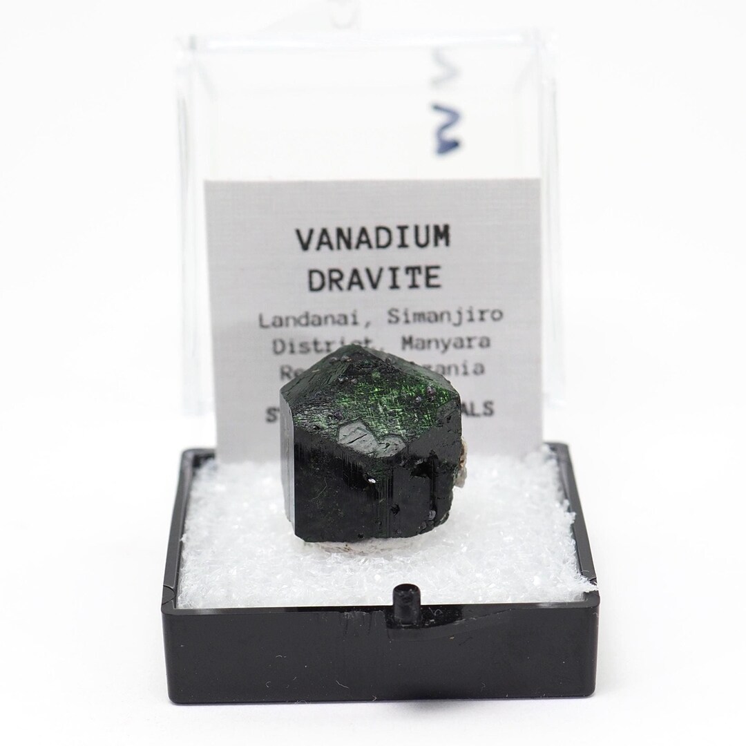 Vanadium Dravite Tourmaline Crystal From Tanzania Natural Raw Stone ...