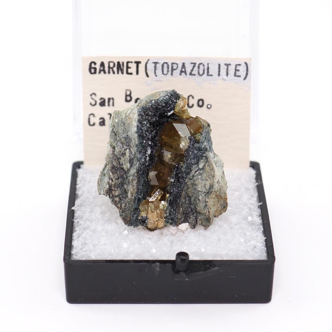 Andradite Garnet Crystals on Matrix From San Benito Co., California ...