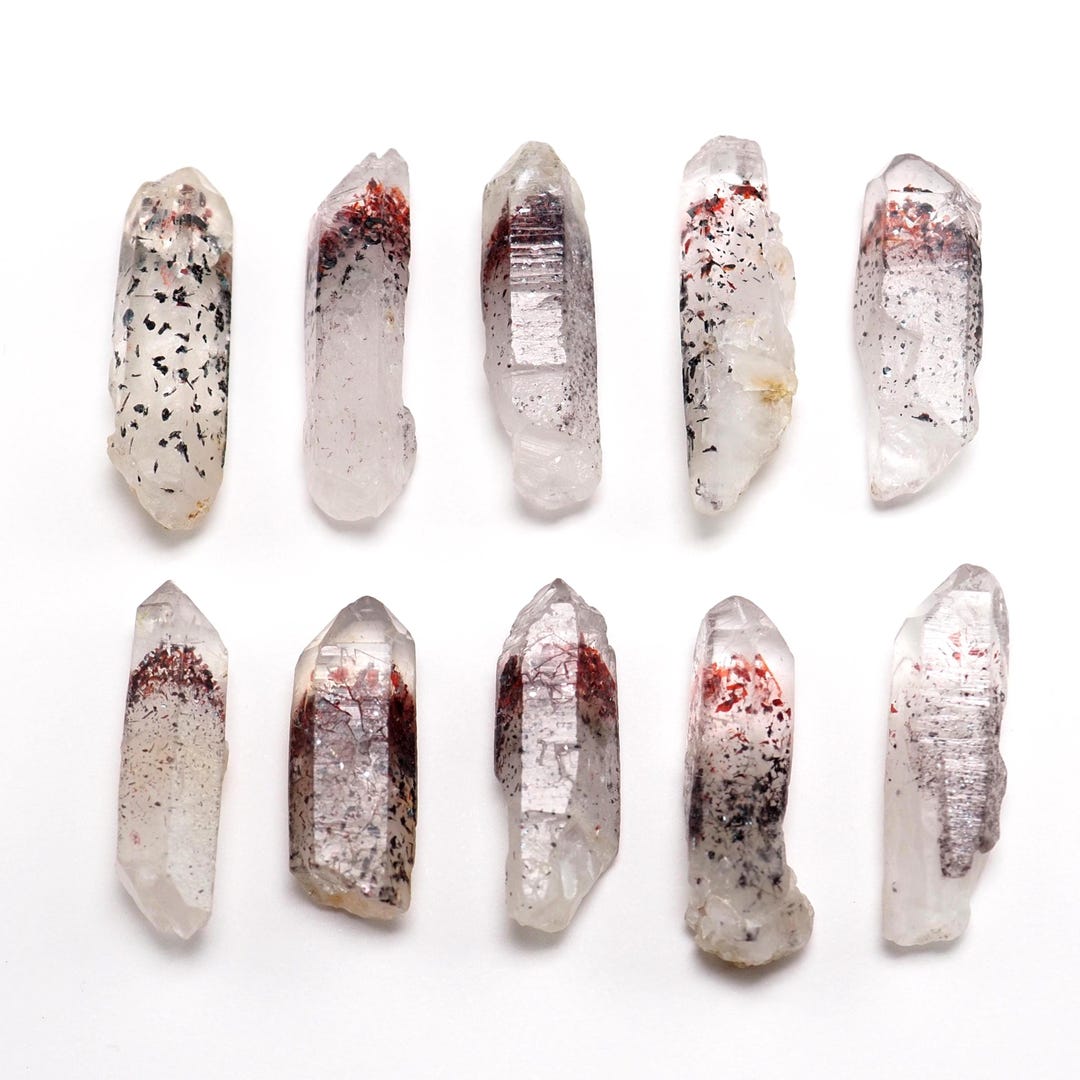 Hematite Included Quartz Crystal: Nigerian Phantom Point Stones - Etsy