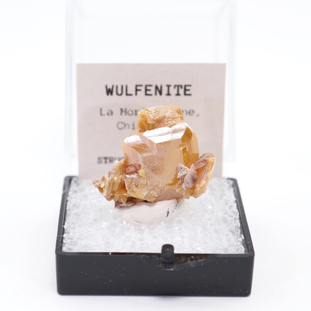 Wulfenite Crystal From La Morita Mine, Mexico Yellow Butterscotch ...