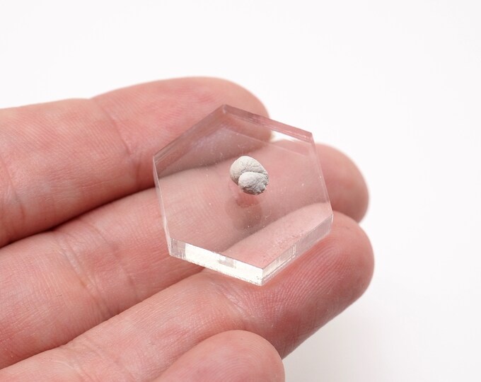 1 Clear Hexagon Acrylic Mineral Stand Base Bases Display Mounting ...