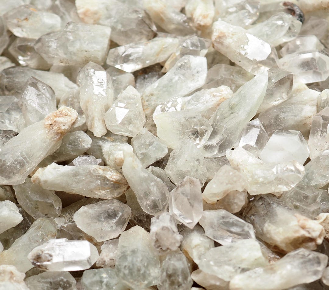 Swiss Quartz Crystals 50g Scoop: Raw Clear Points, Jewelry Making - Etsy