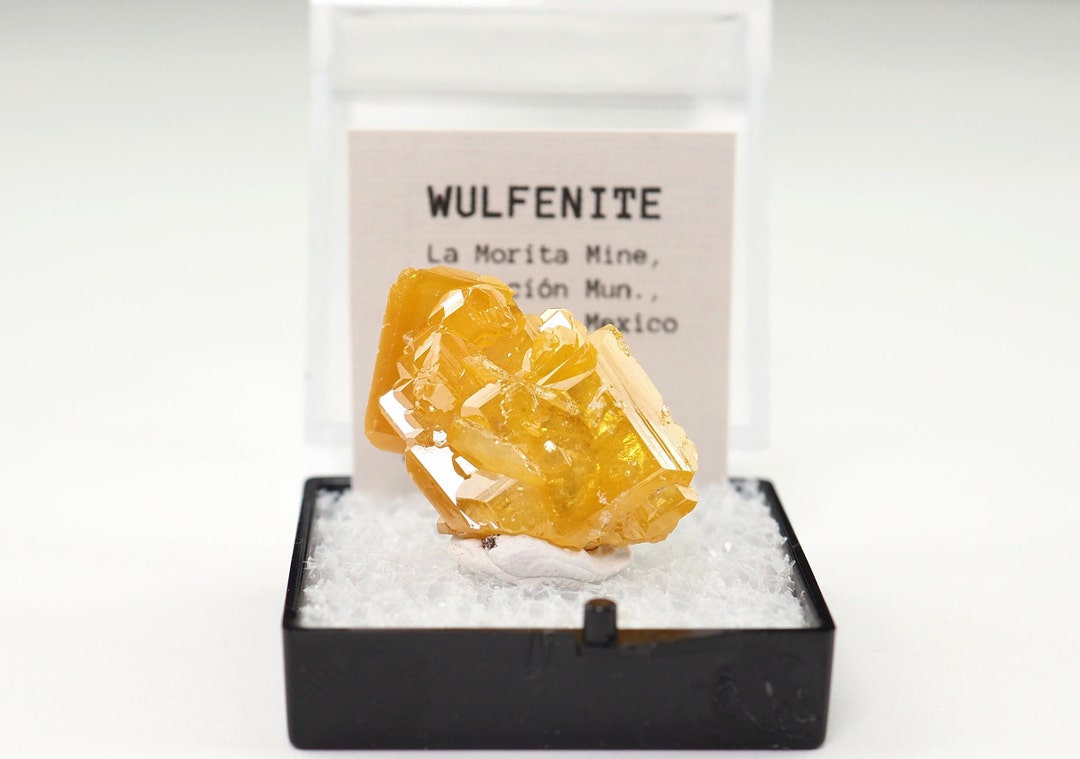 Wulfenite Yellow Crystal From La Morita Mine, Mexico Perky Box Natural ...