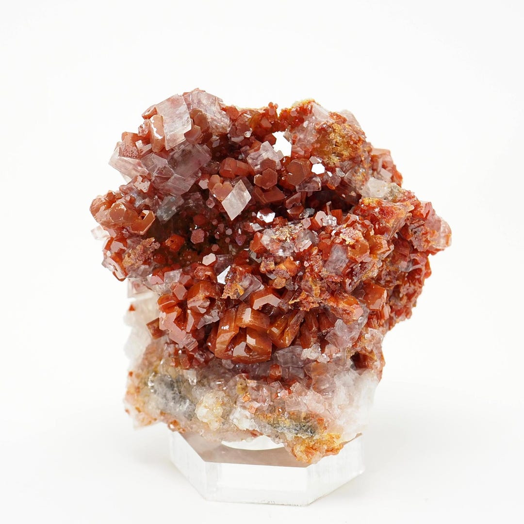 Vanadinite Crystals With Calcite From San Carlos Mine, Mexico Natural ...