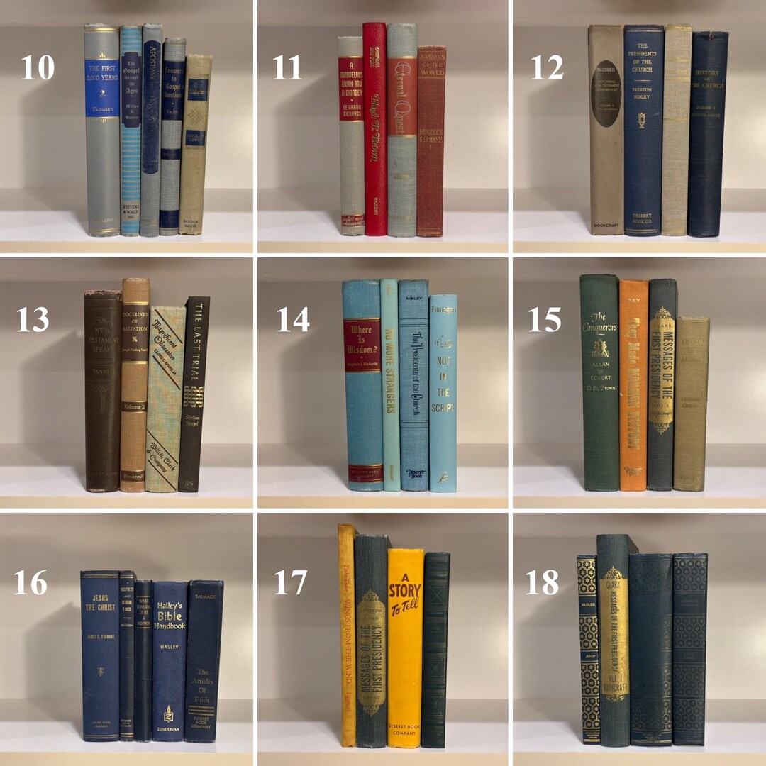 Vintage Classics Book Set: Colorful Farmhouse Decor - Etsy
