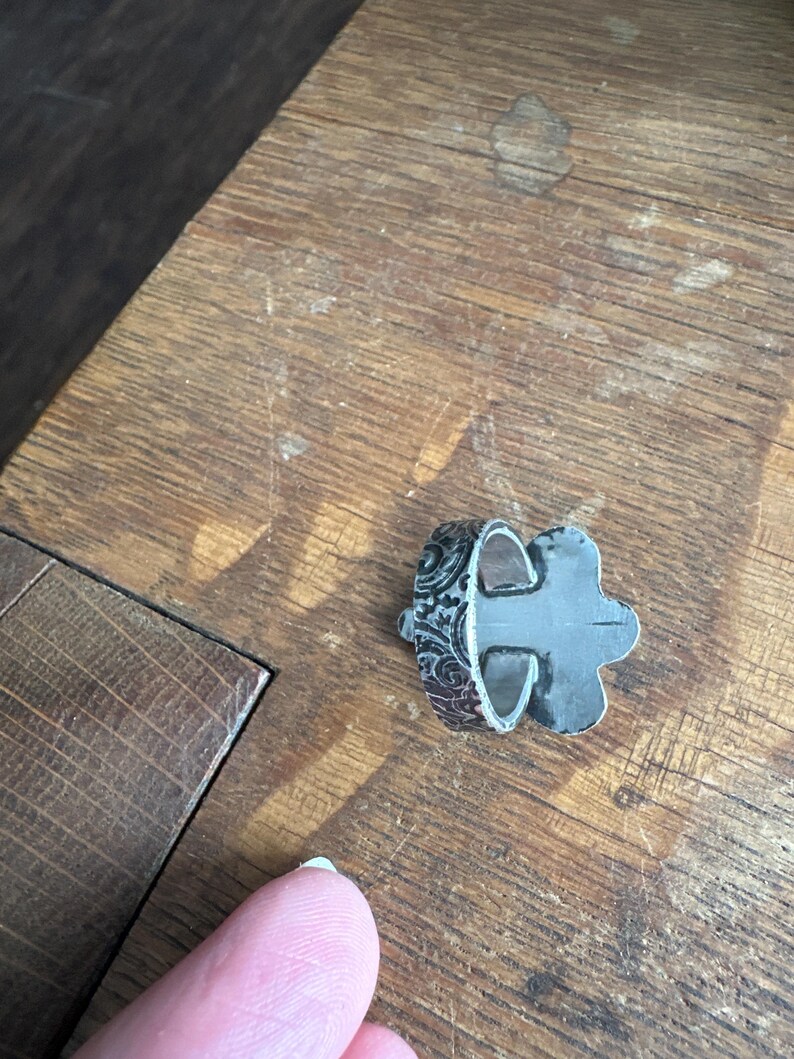 Blue Turquoise Artisan Rings, Rustic Texture Band, Solid STERLING ...