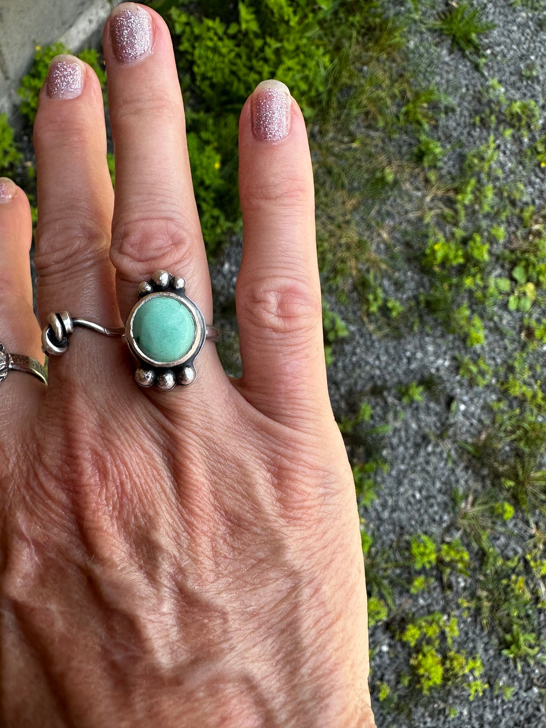 Baby Blue Turquoise STERLING SILVER Ring Size 6.5 Everyday - Etsy