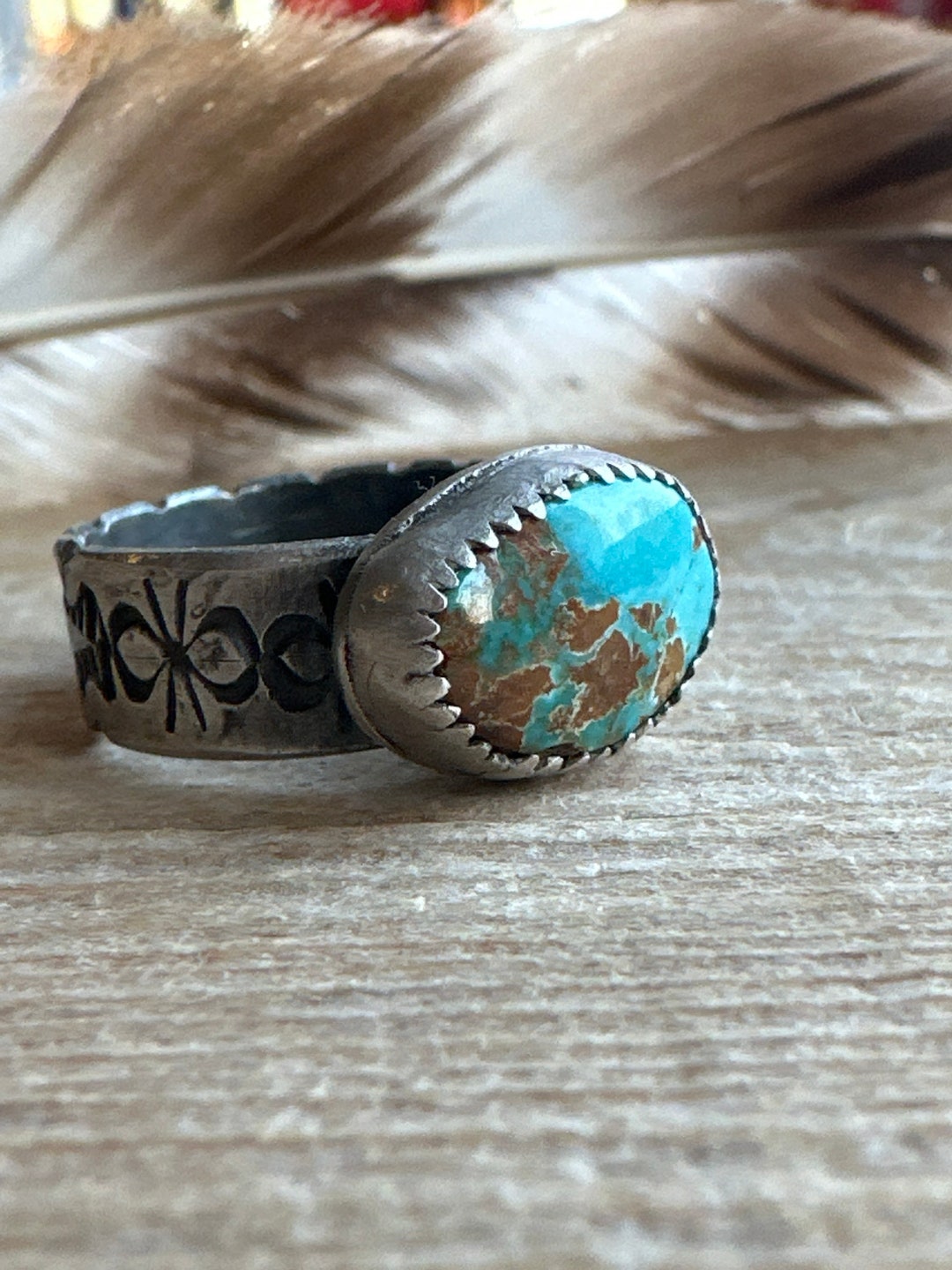 Nevada Royston Turquoise STERLING SILVER Ring, Artisan Jewelry, Gifts ...