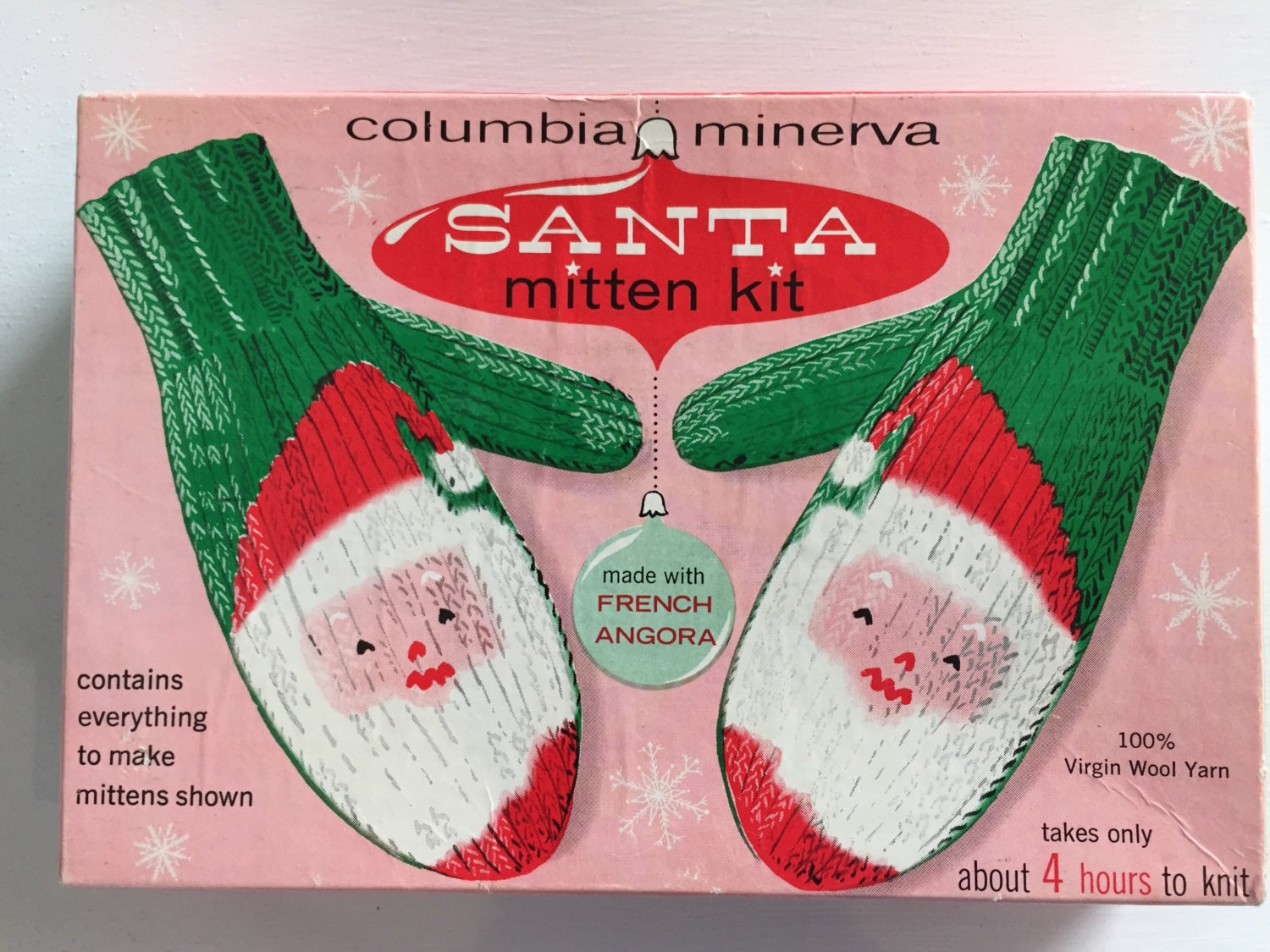 Vintage Columbia Minerva Santa Mitten Pattern COPY PDF File - Etsy